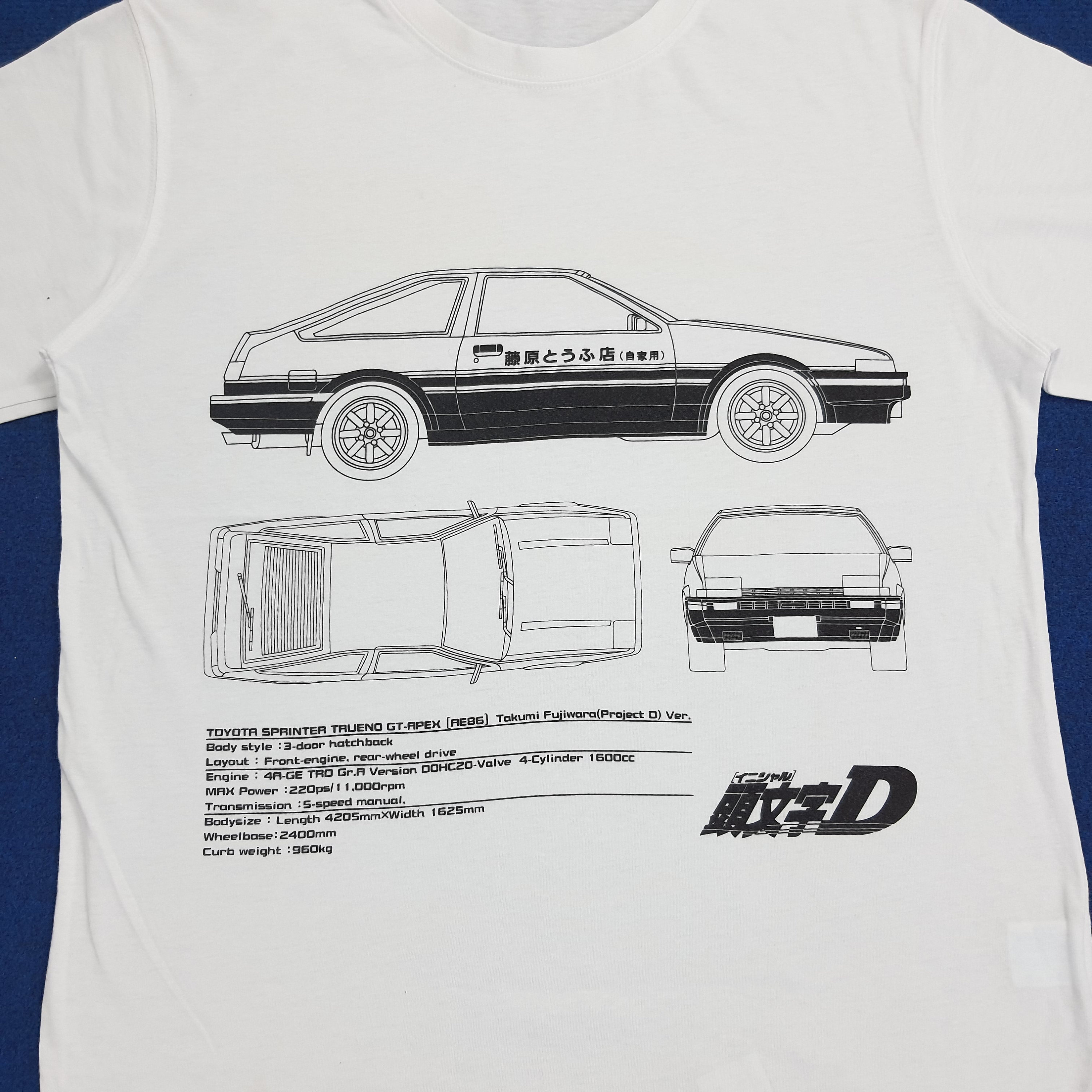 Initial D Toyota Ae86 Japanese Anime Racing T-shirt - Etsy