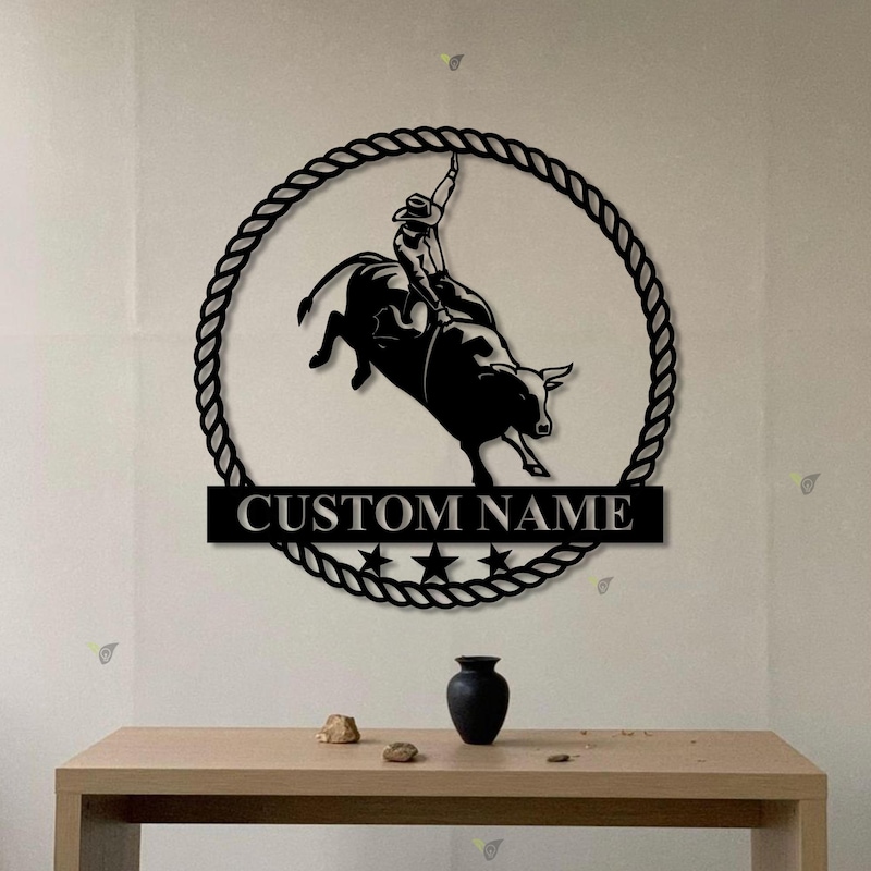Bull Rider Metal Signs - Etsy