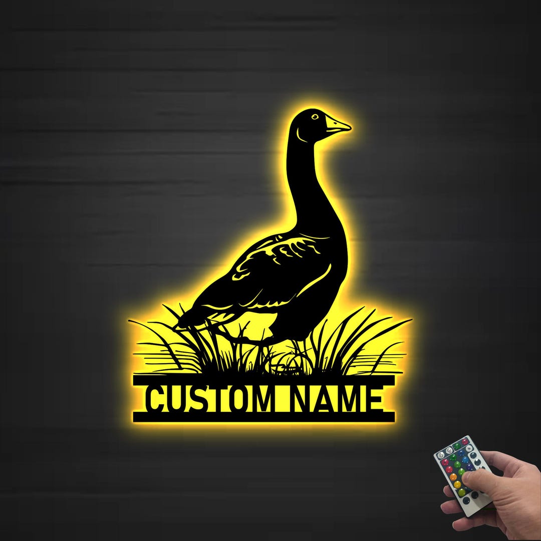 Goose Farm Sign Personalized Metal Sign With Led Lights, Goose Coop ...