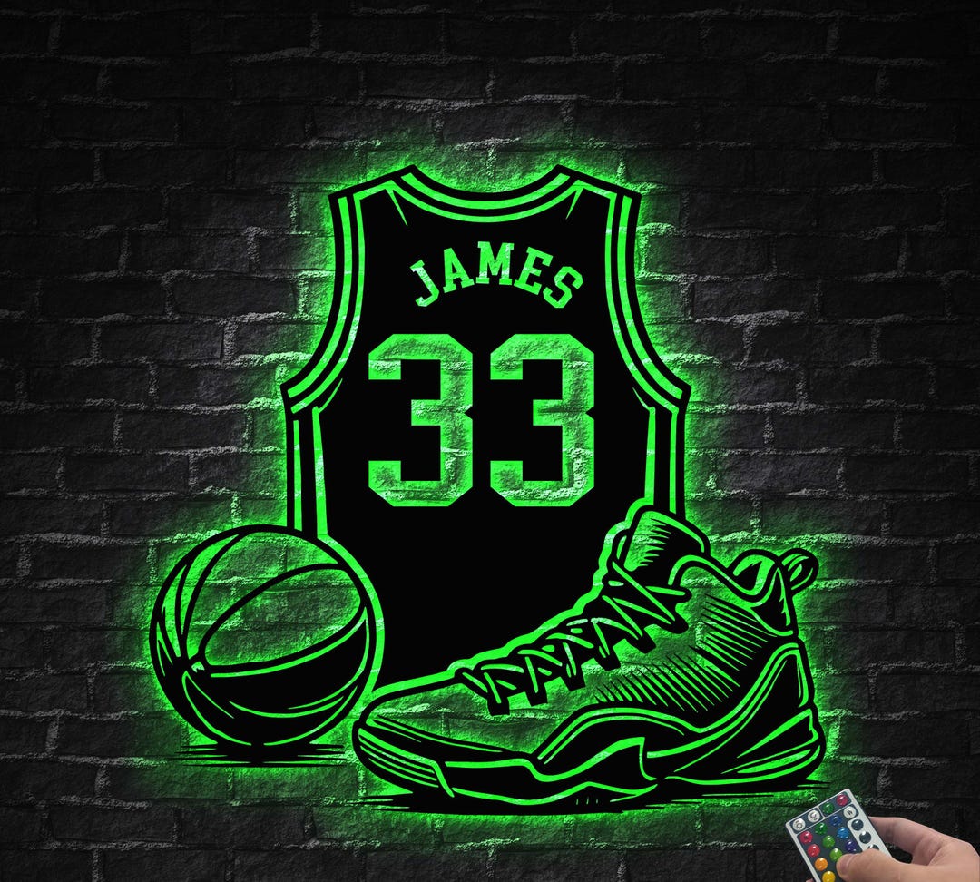 Custom Basketball Metal Sign Led Lights, Basketball Fan Gift ...