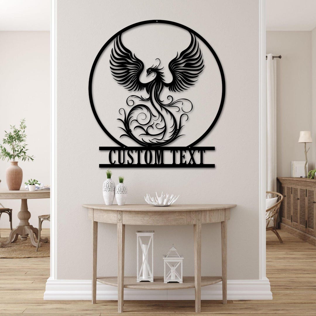 Phoenix Metal Sign,custom Phoenix Wall Art,phoenix Decoration,indoor ...