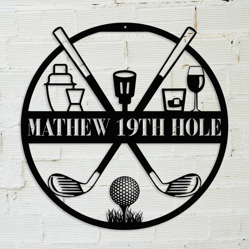 Personalized Golf Sign LED, Custom Golf Decor, Golf Wall Art, 19th Hole ...