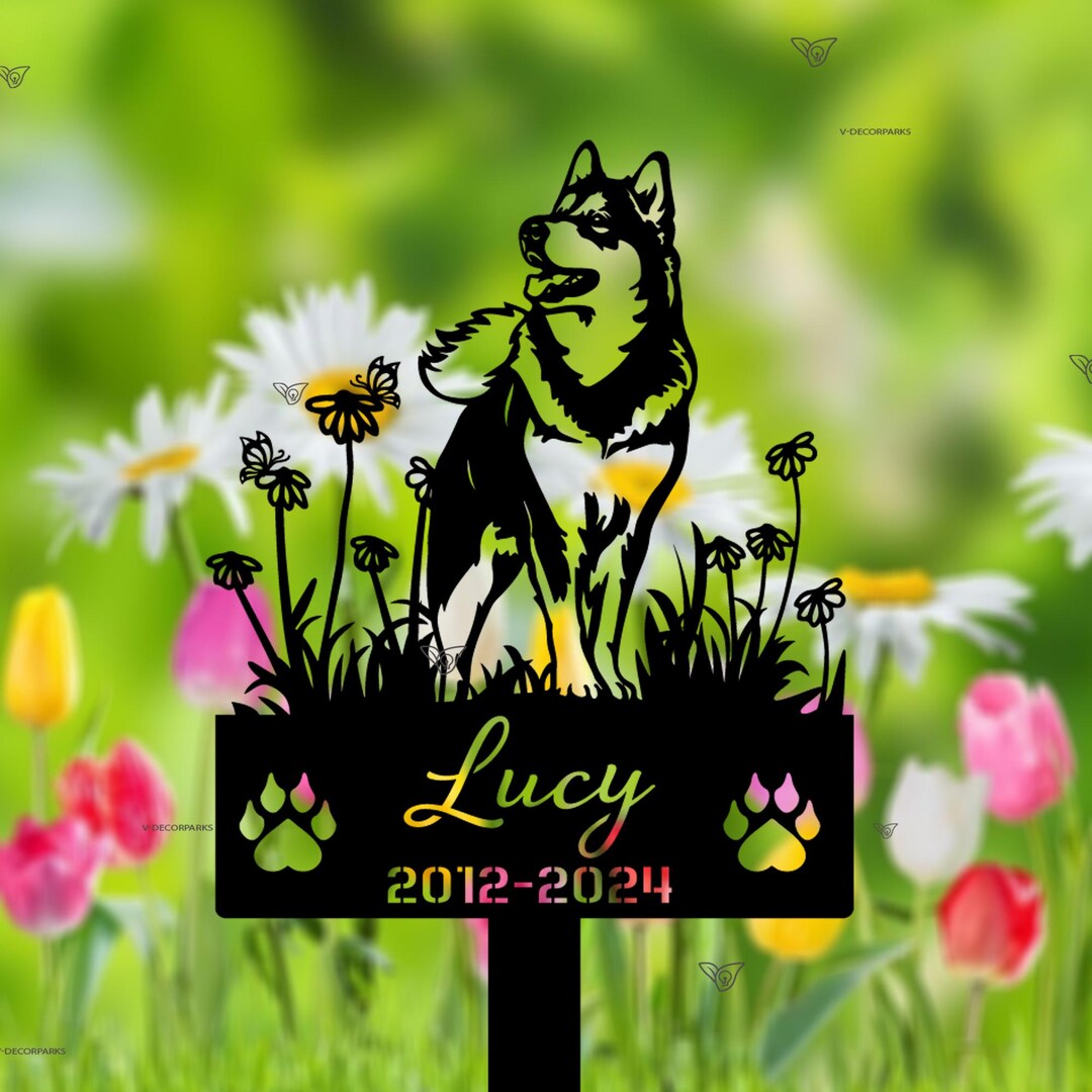 Personalized Siberian Husky Memorial Stake,metal Stake,siberian Huskies ...