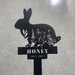 Custom Bunny Memorial Stake, Remembrance Rabbit, Garden Bunny Decor ...
