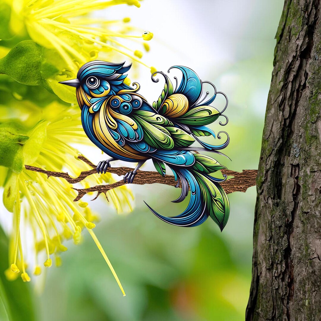 Sparrow Bird Tree Plug Bird Garden Stake Enthusiasts Nature Decor Gift ...