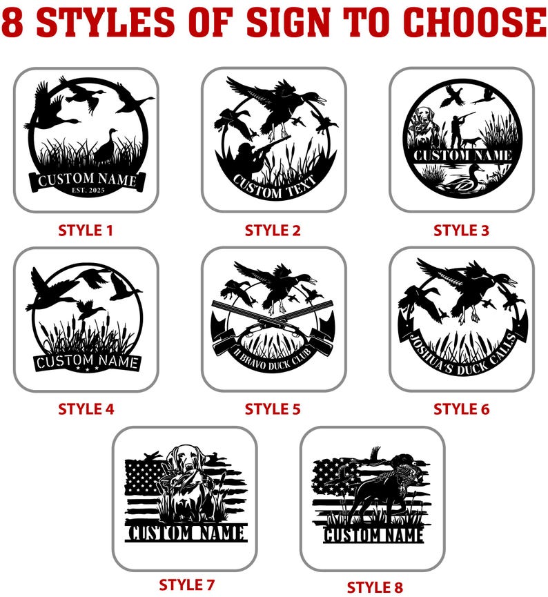 Personalized Goose Hunting Metal Sign, Custom Duck Hunting Sign ...