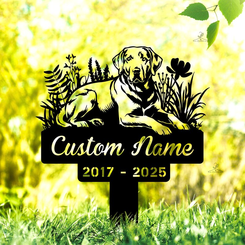 Personalized Labrador Memorial Stake Metal Sign - Personalized Outdoor ...