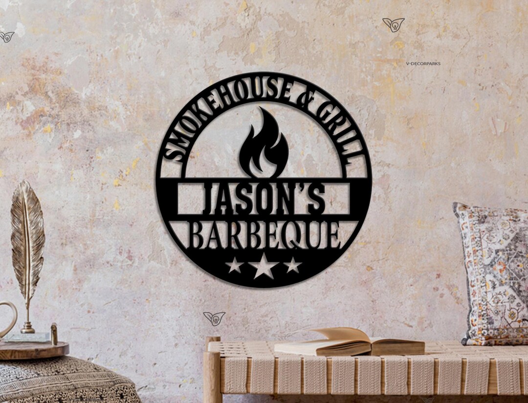 Custom Metal Barbecue Wall Sign, Custom Grill Sign,barbecue Sign for ...