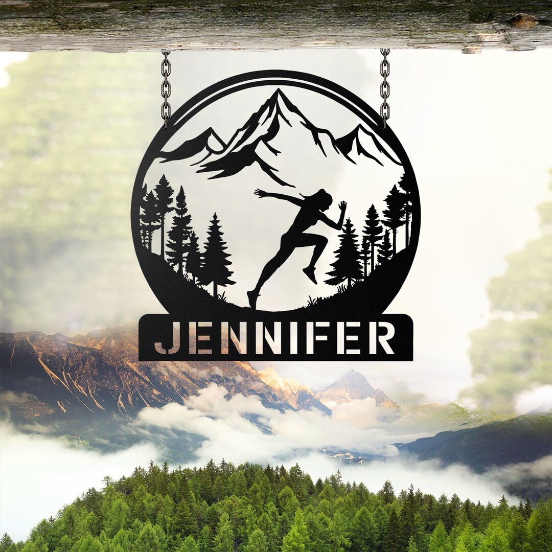 Personalized Runner Name Metal Sign, Runner Sign, Marathon Decor ...