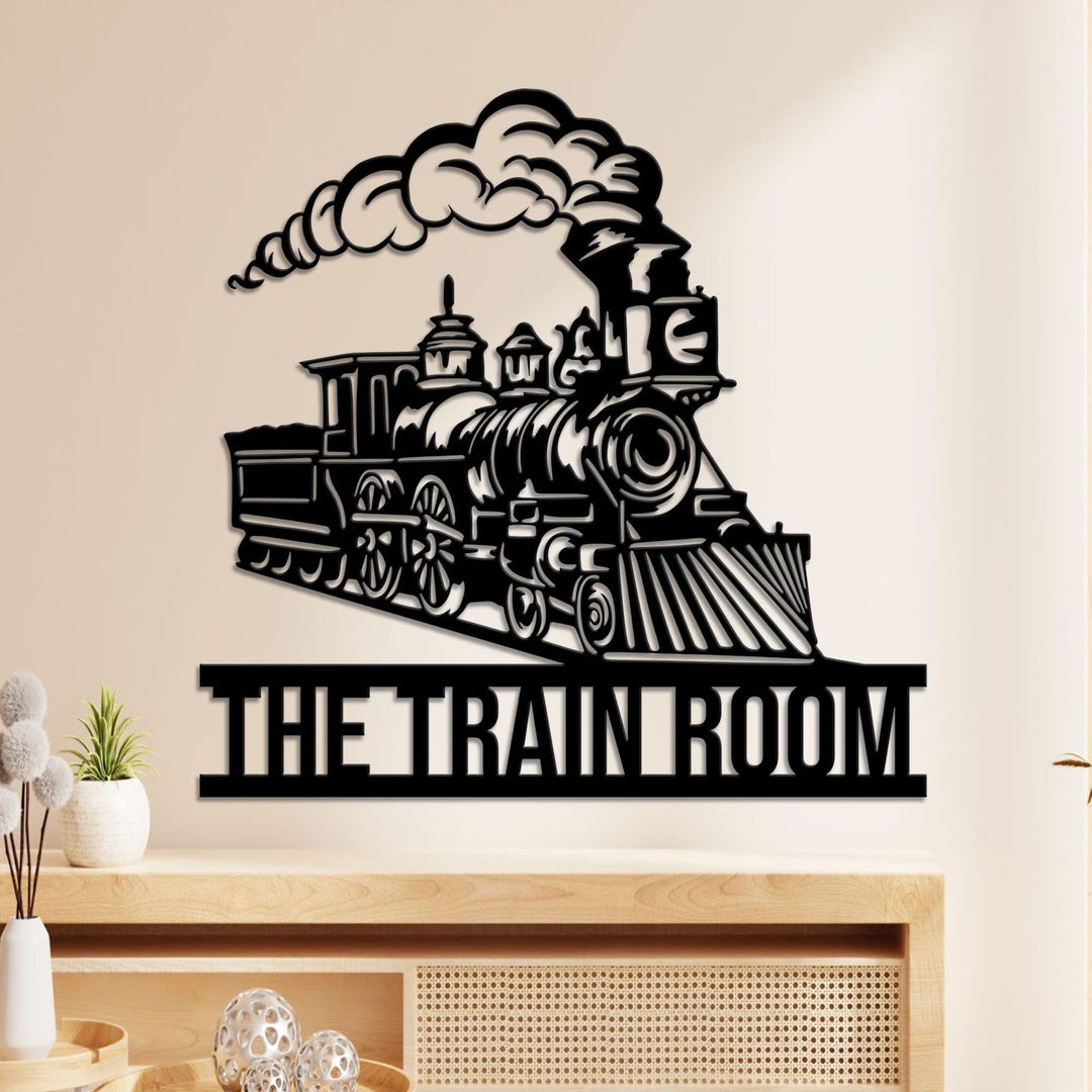 Personalized Train Sign, Train Metal Sign,train Room Decor,railroad ...