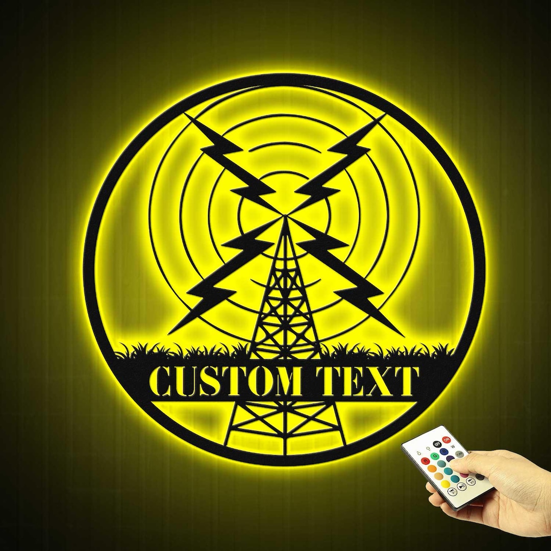 Personalized Ham Radio, Ham Radio LED Sign, Amateur Radio Gifts, Custom ...