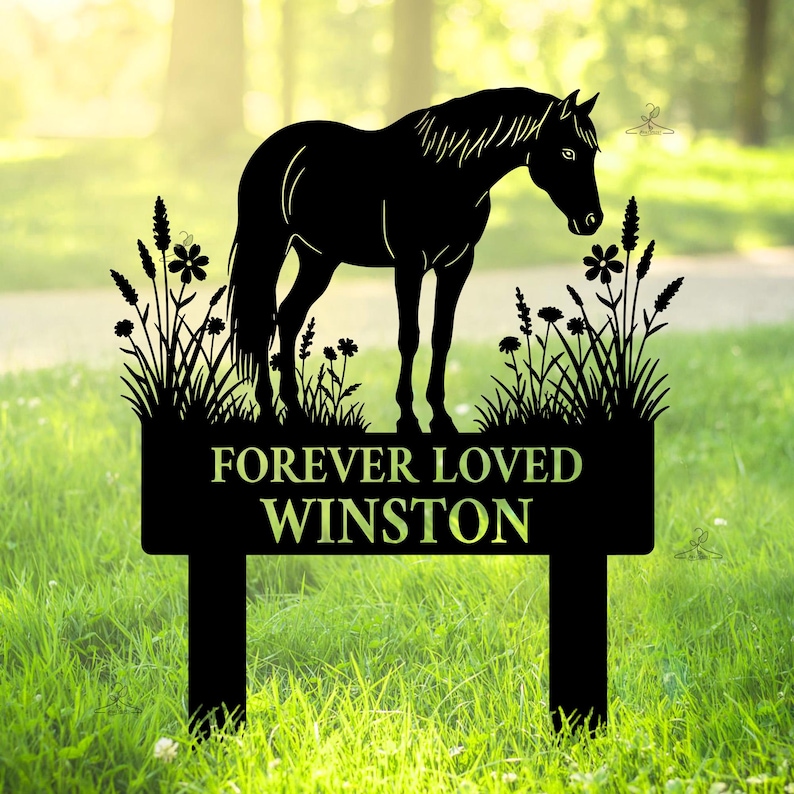 Personalized Horse Memorial Sign, Horse Pet Sympathy Gift, custom Pet ...