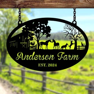 Custom Metal Barn Sign,metal Farm Sign Name Sign,large Metal Name Sign ...