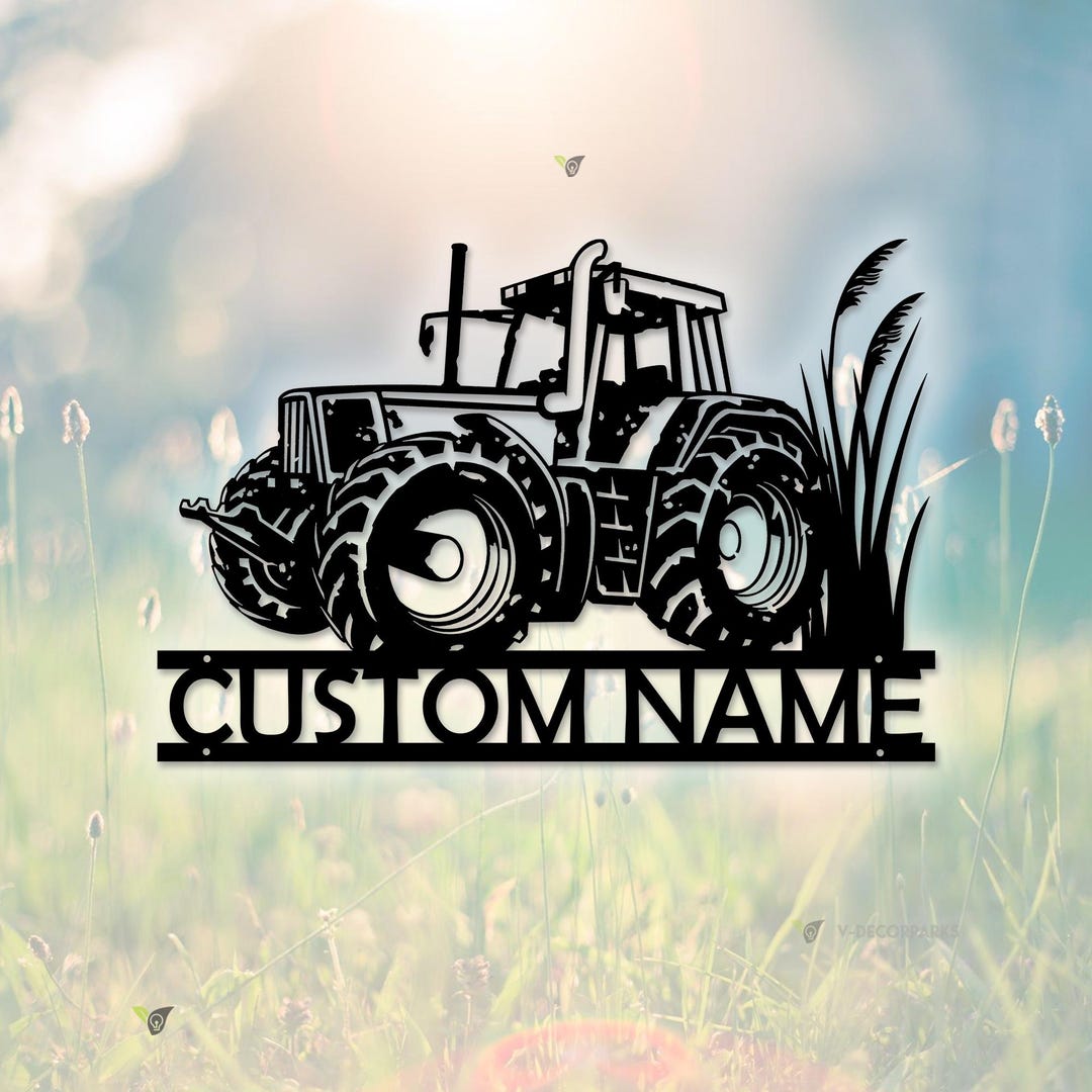 Custom Tractor Driver Metal Wall Art Personalized Farm Tractor Name ...