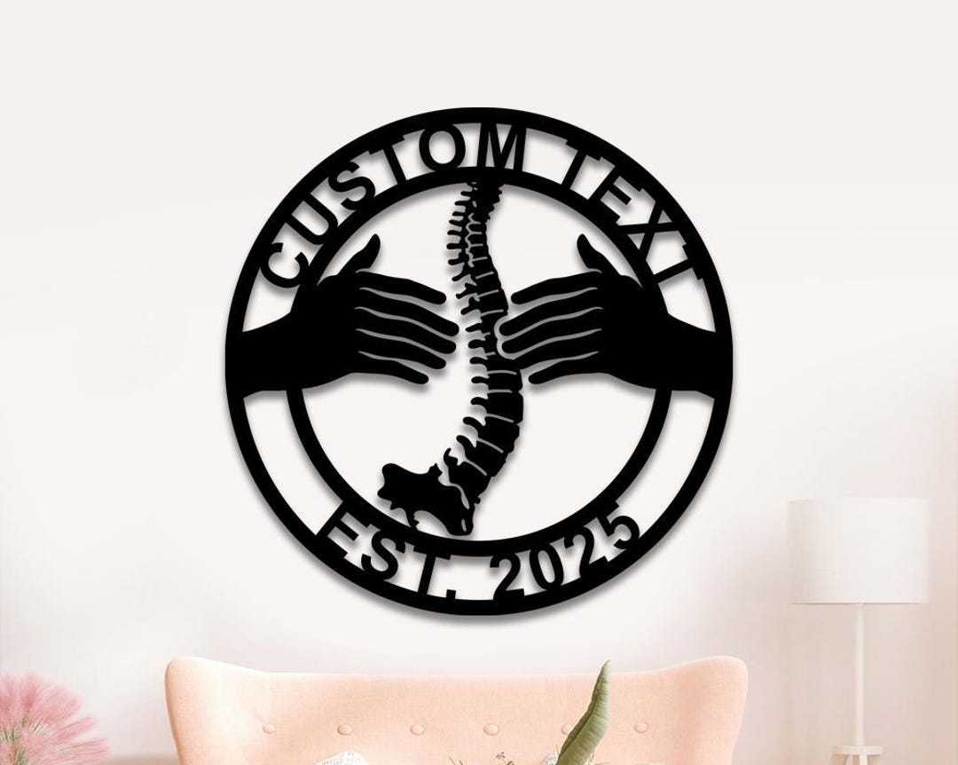 Custom Chiropractic Metal Sign Wall Art,chiropractor Sign, Chiropractor ...