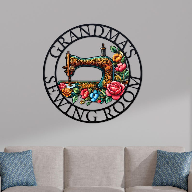 Custom Quilting Signs, Sewing Room Sign, Sewing Machine With Flower ...