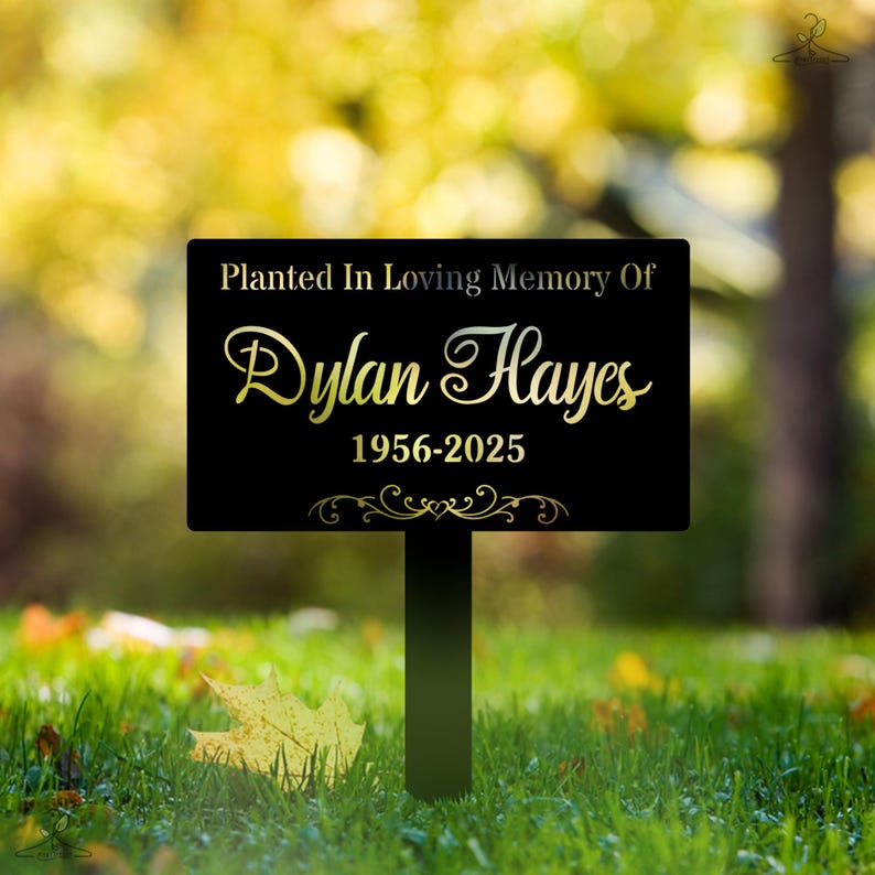Personalized Memorial Tree Sign Stake, Memorial Marker, Metal Garden ...