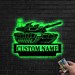 Personalized US Military Tank Metal Sign With LED Lights, Custom US ...