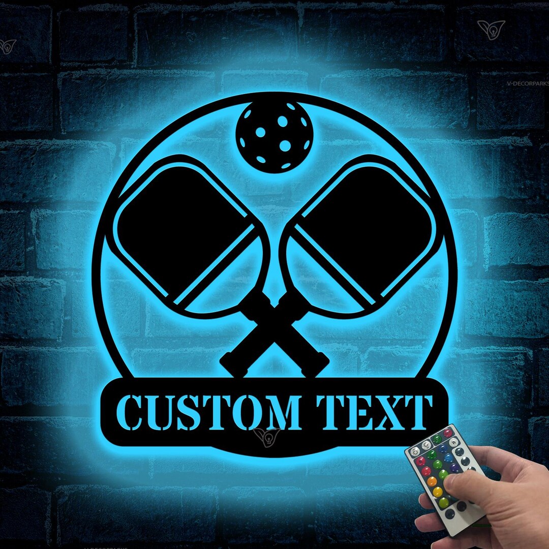 Pickleball Metal Wall Decoration Custom, Powder Coated Metal Custom ...