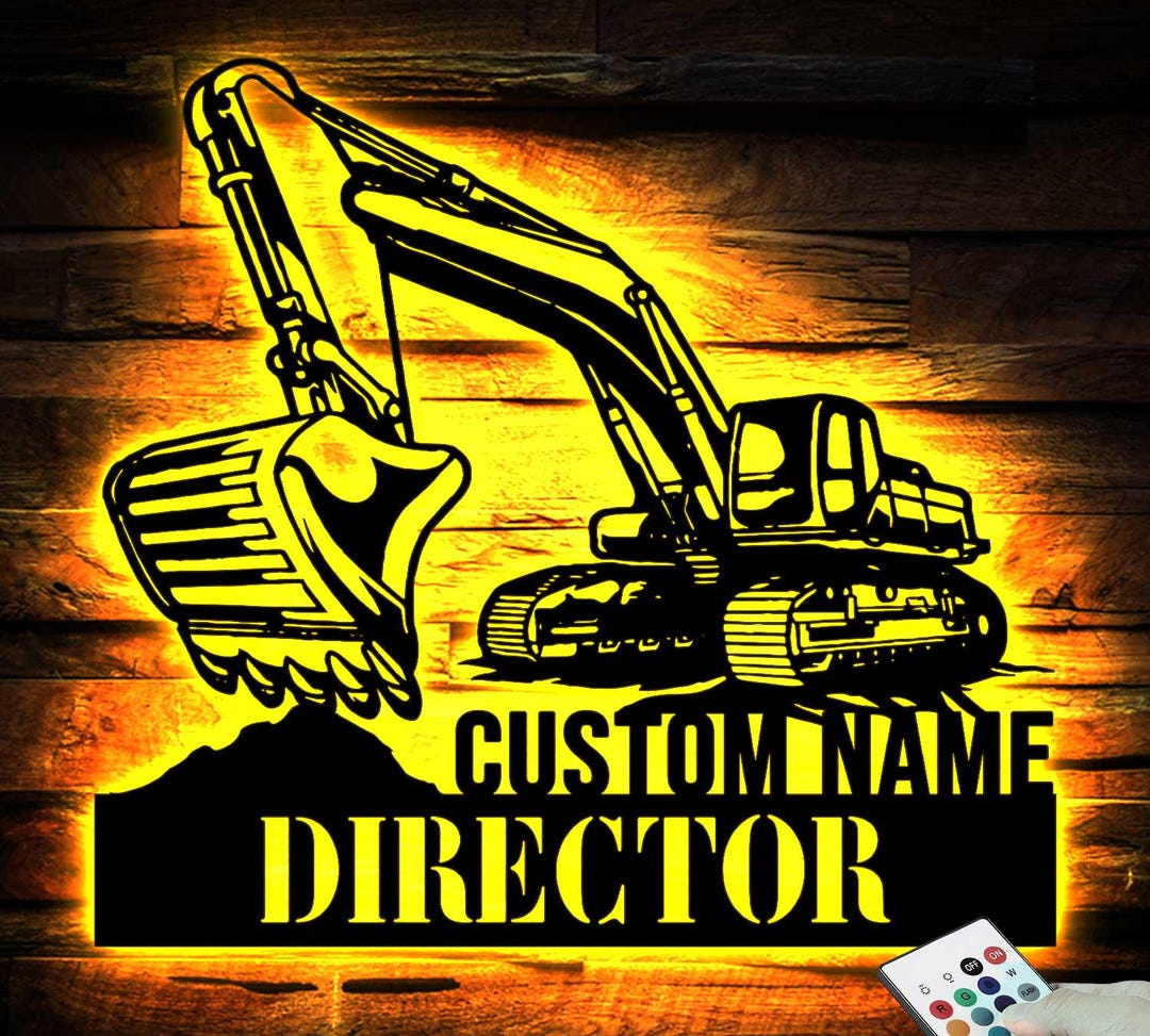 Custom Metal Excavator Driver Desk With Led Light, Excavator Metal ...