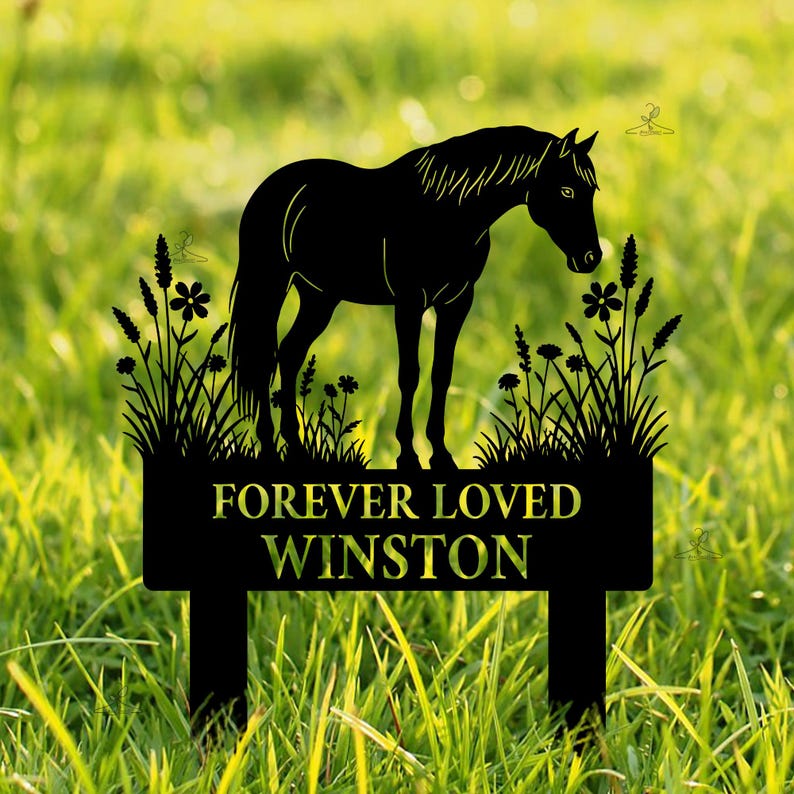 Personalized Horse Memorial Sign, Horse Pet Sympathy Gift, custom Pet ...