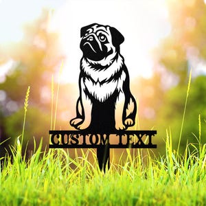 Pug Custom Memorial Stake Sign, Pug Lover, Pet Grave Markers Sign, Pug ...