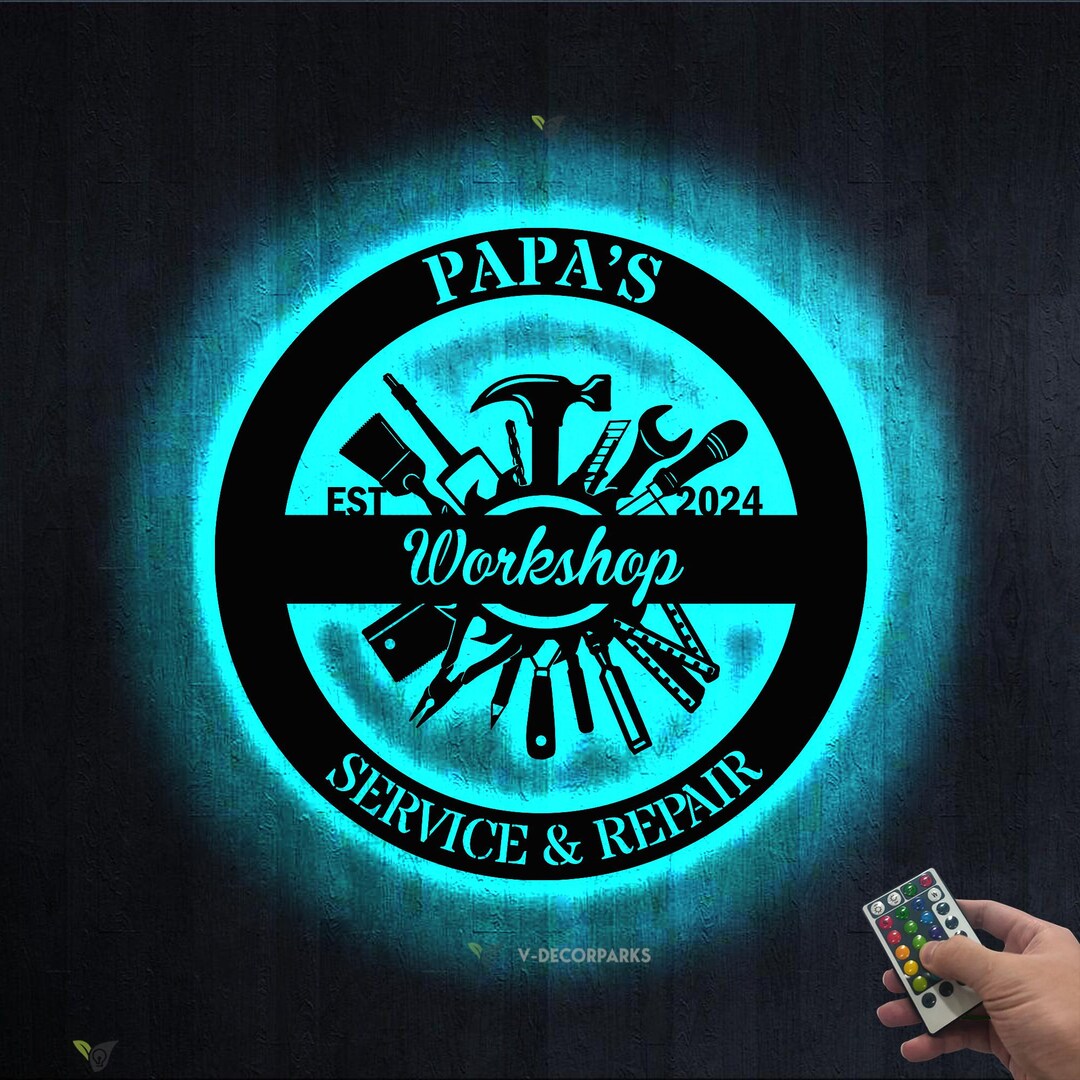 Personalized Metal Car Sign Led,car Signs for Garage, Car Name Sign ...