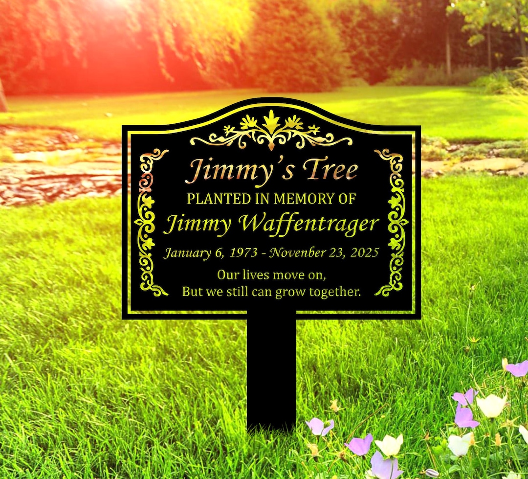Custom Memorial Tree Plaque With Stake, Personalized Sturdy Metal ...