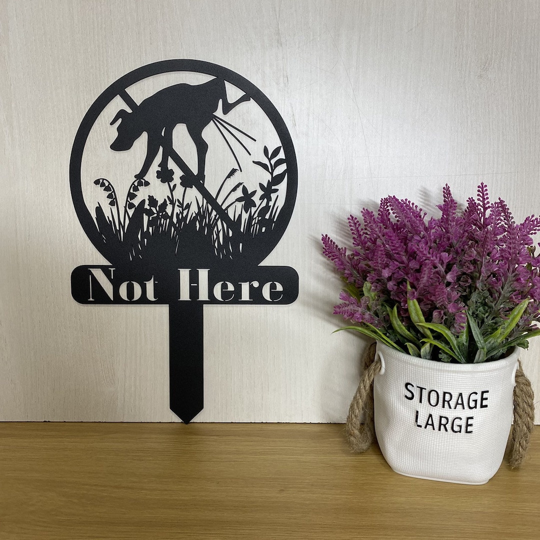 Not Here Dog Funny Metal Sign, No Dog Pooping Please Be Respectful ...
