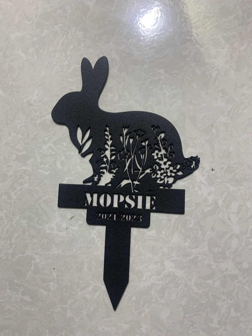 Custom Bunny Memorial Stake, Remembrance Rabbit, Garden Bunny Decor ...