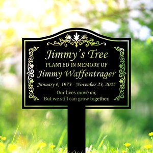 Custom Memorial Tree Plaque With Stake, Personalized Sturdy Metal ...