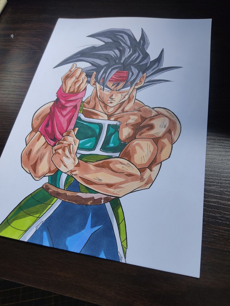 BARDOCK Handmade Drawing GOKU Father DRAGONBALL Bardack Poster Alcohol ...