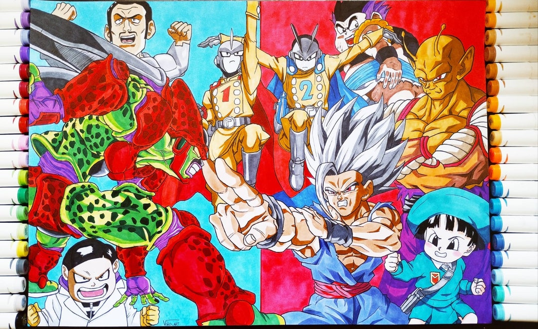 DBS SUPERHERO Original Handmade Drawing A3 Format Dragon Ball DRAWING ...