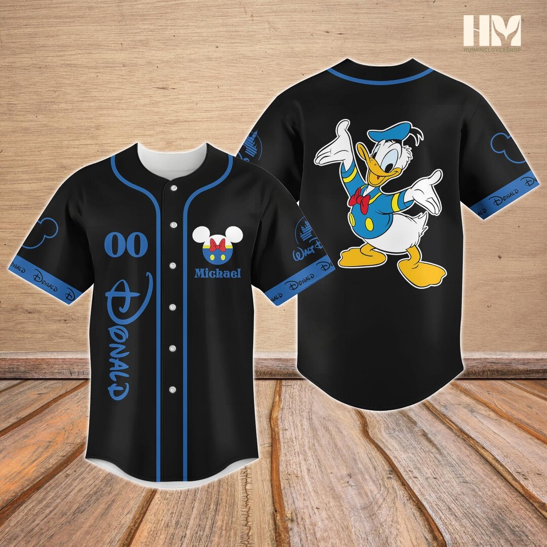 Personalized Donald Duck Baseball Jersey, Donald Duck Baseball Shirt ...