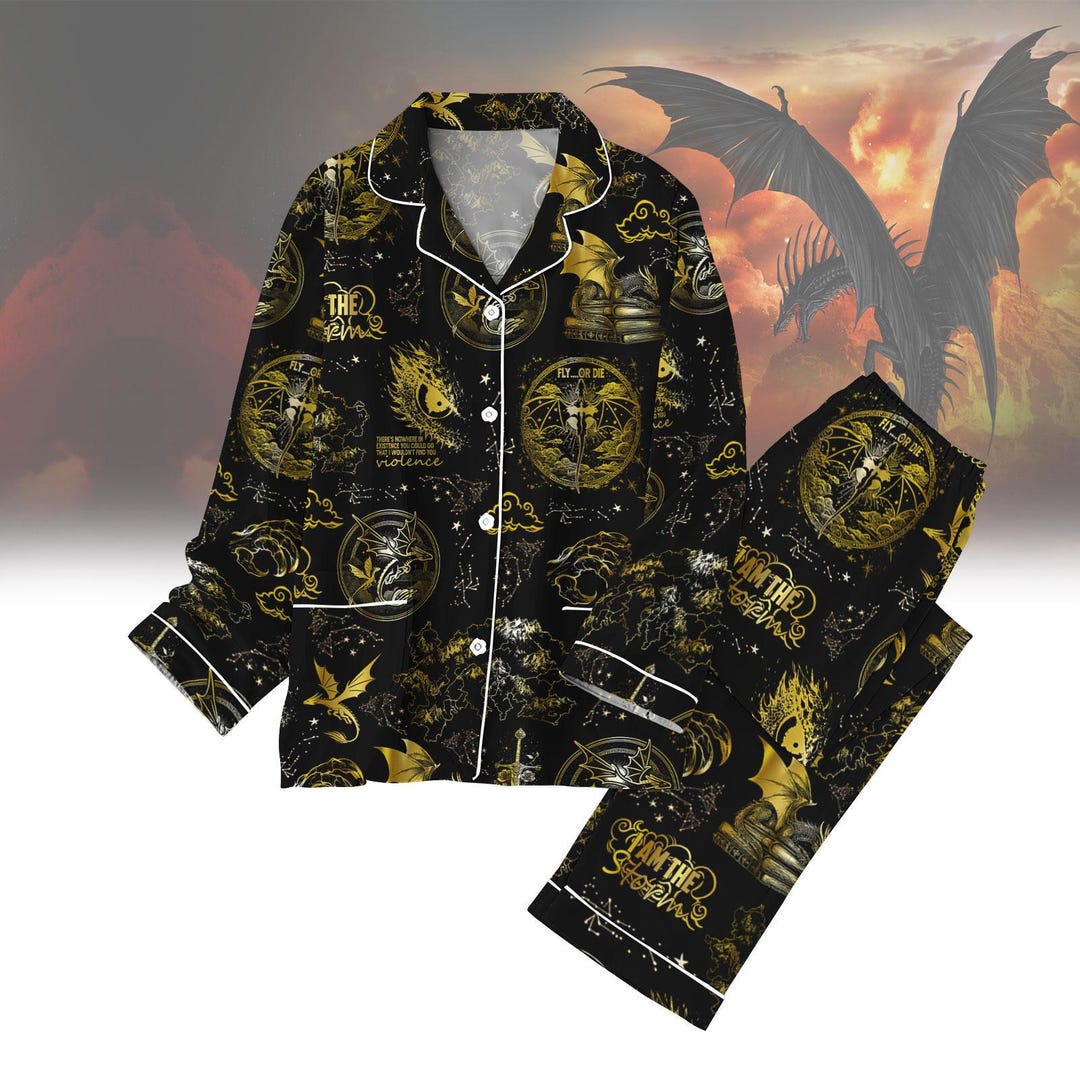 Basgiath War College Pajamas, Fly or Die Fourth Wings Shirt, Dragon ...