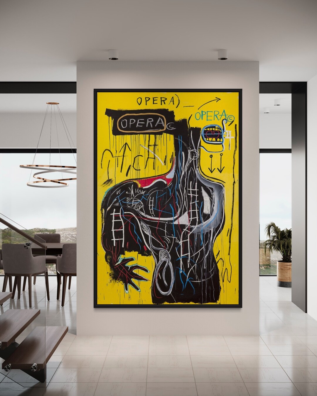 Yellow Opera Jean Michel Basquiat's Print Reproduction, Neo ...