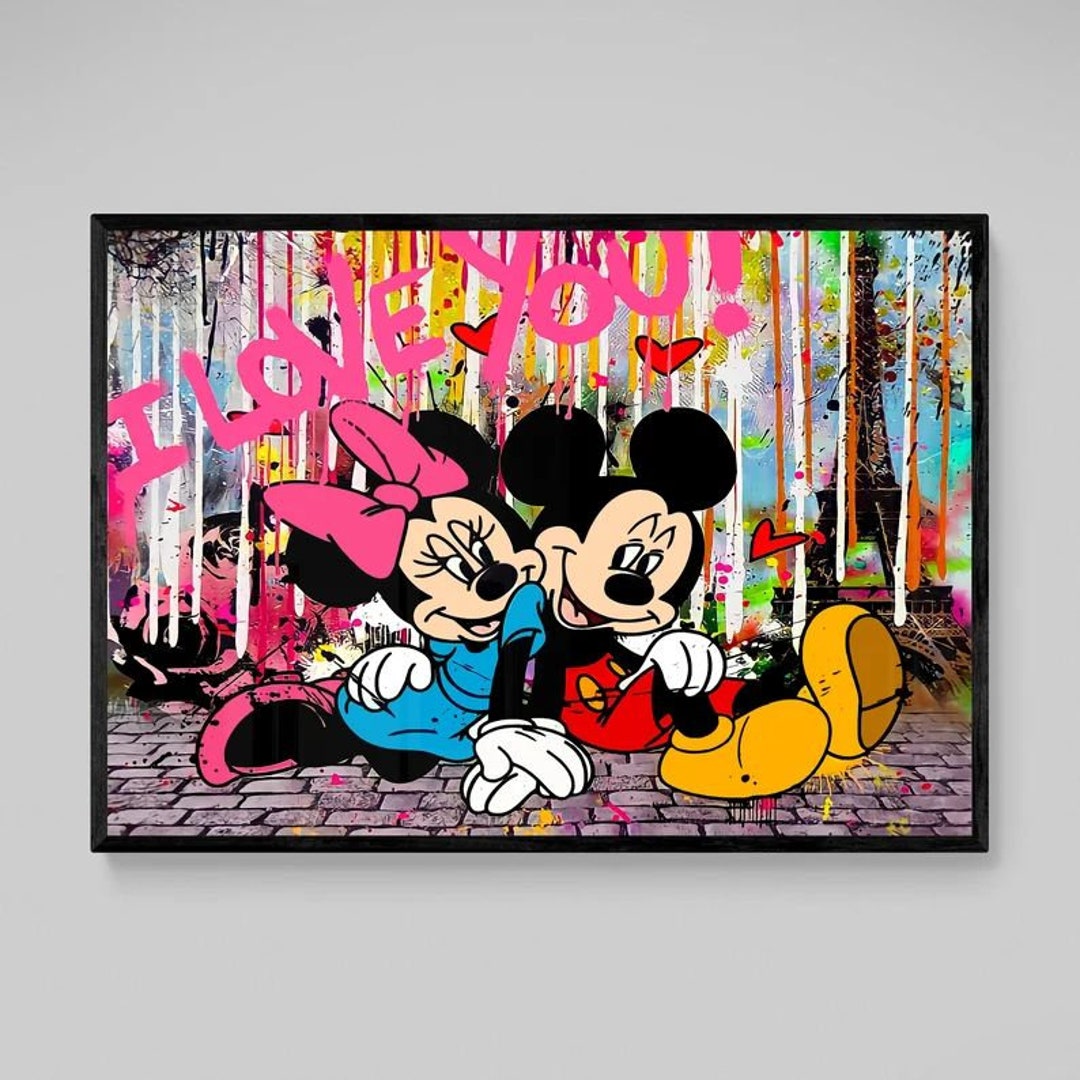 Mickey Minnie Wall Art Disney Wall Art Mickey Minnie Canvas Mickey ...