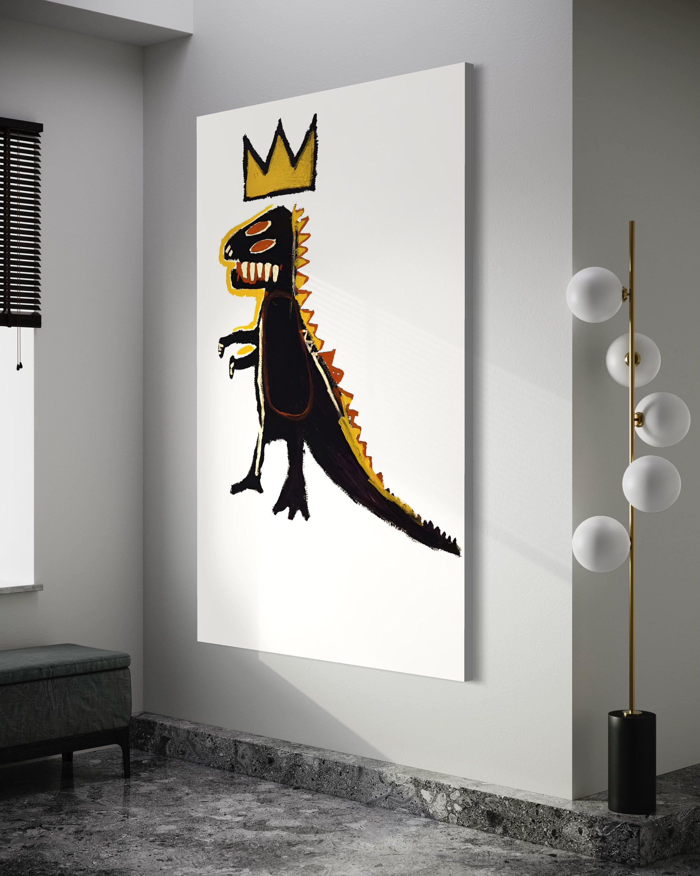 Jean Michel Basquiat Art, Dinosaur Canvas, Jean Michel Basquiat ...