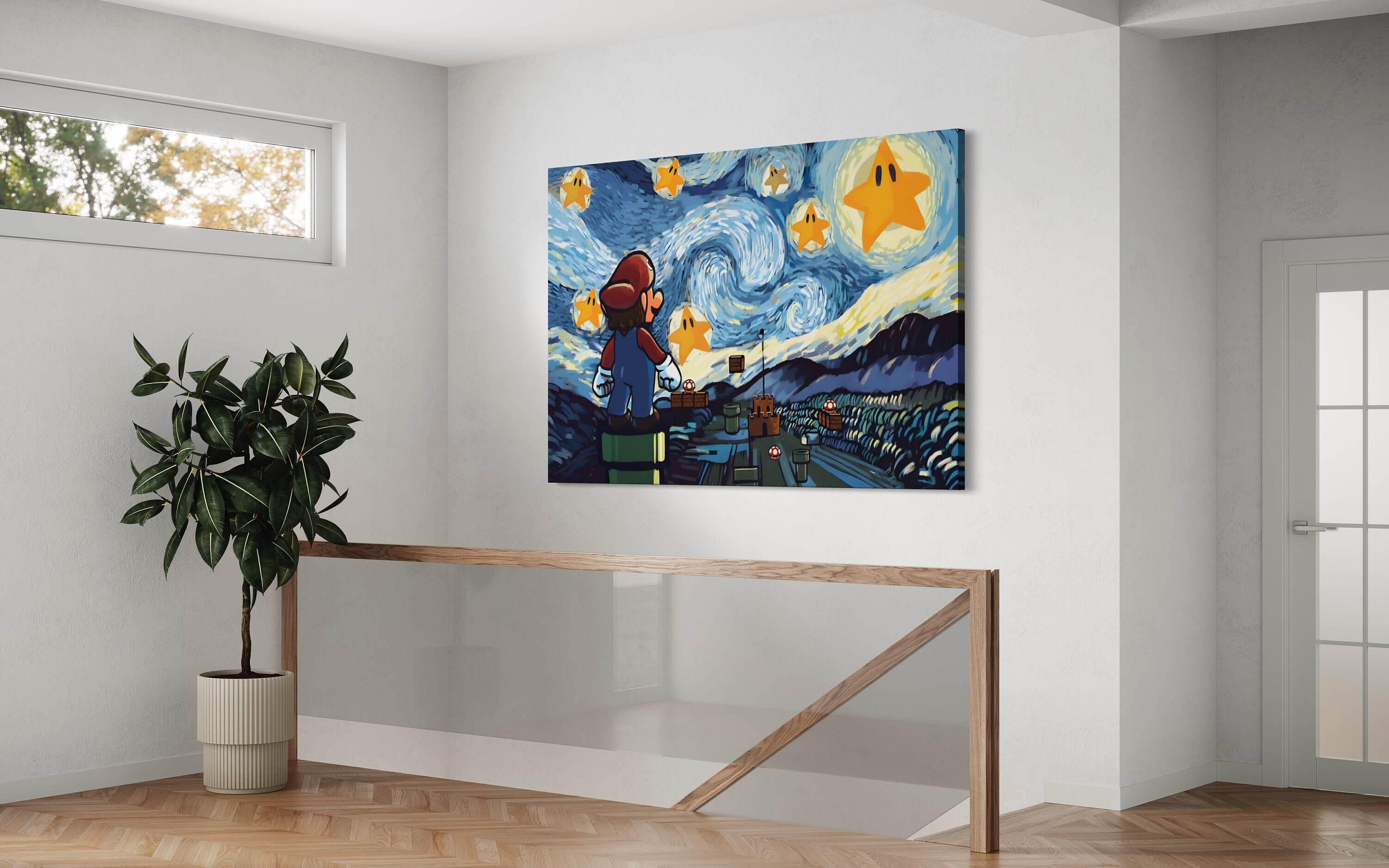 Super Mario Wall Art Super Mario Canvas Art, Video Game Poster, Gaming ...