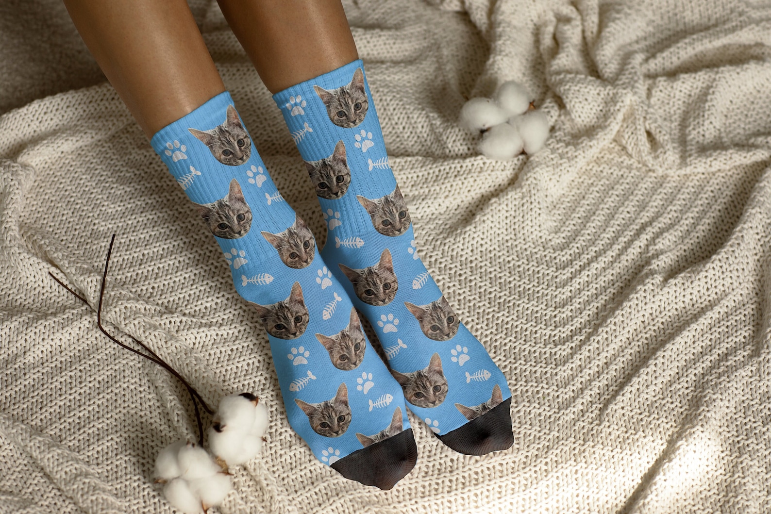 Custom Cat Face Socks, Custom Pet Photo Socks, Personalized Pet Socks ...