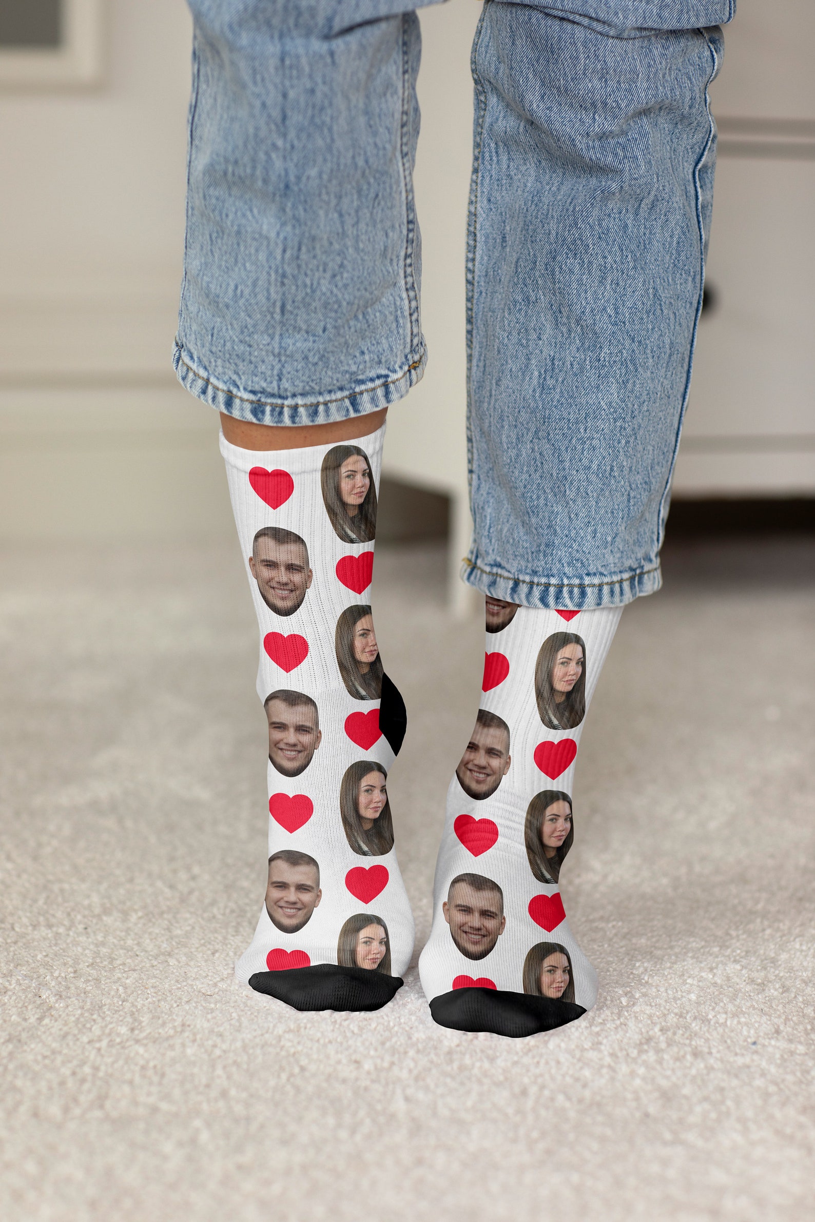 Custom Person's Face Socks, Personalized Photo Socks, Funny Socks ...