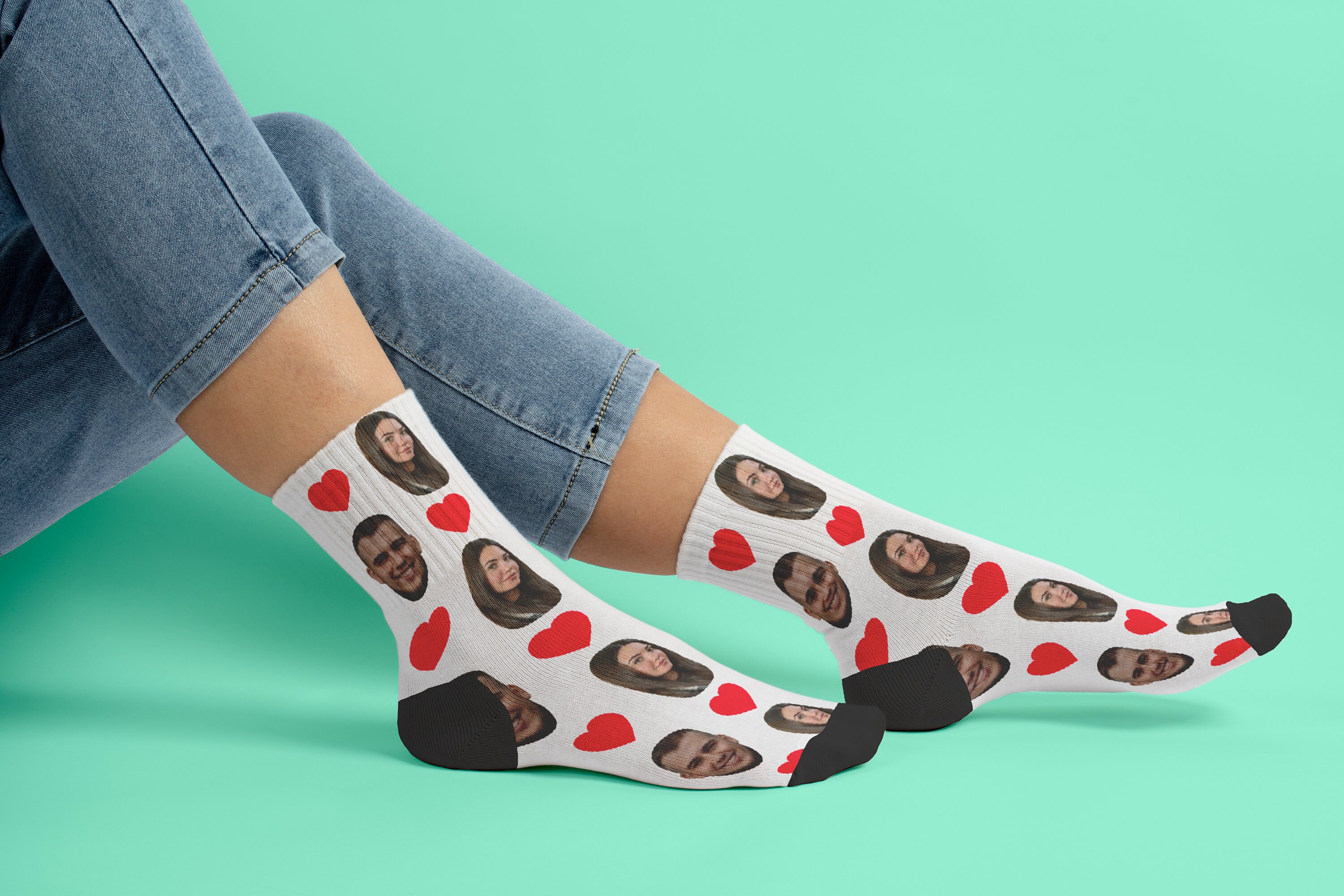 Custom Person's Face Socks, Personalized Photo Socks, Funny Socks ...