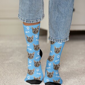 Custom Cat Face Socks, Custom Pet Photo Socks, Personalized Pet Socks ...