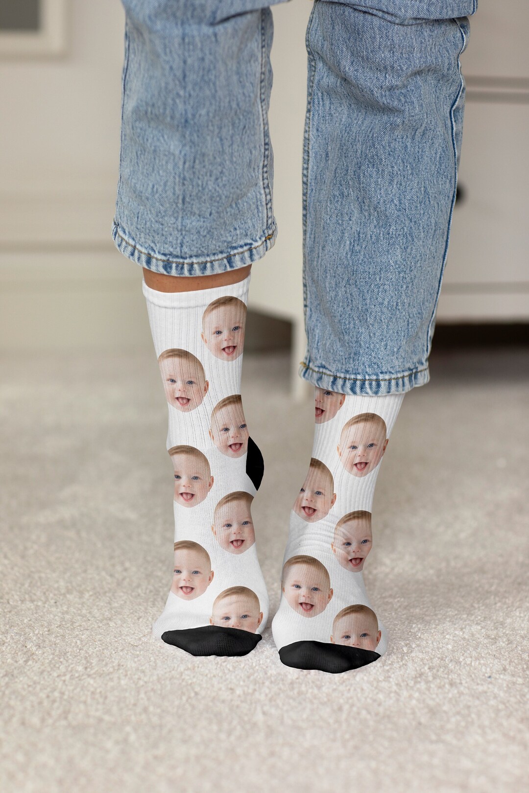 Custom Baby's Face Socks, Personalized Photo Socks, Funny Socks, Socks ...