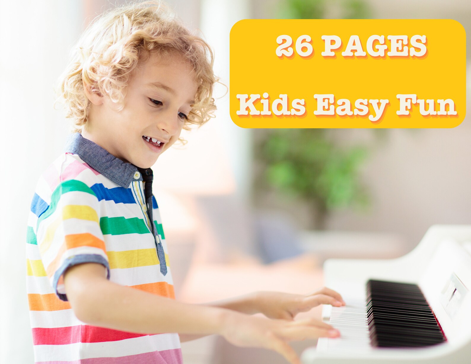 Kid Music Note Learning Worksheet, Treble Clef, CDEFGAB, Simple Easy ...