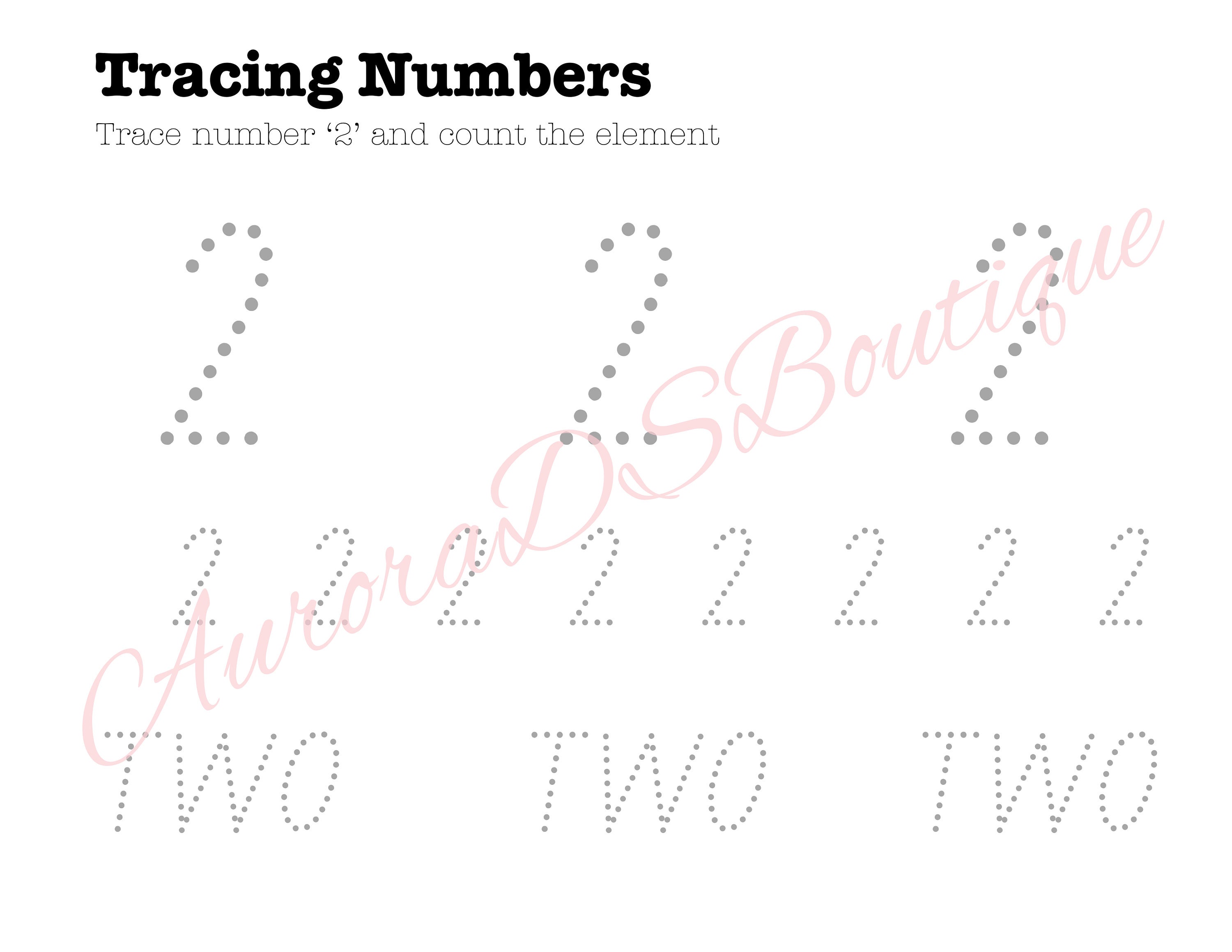Number Tracing Page BUNDLE Handwriting, Homeschool, Kindergarten ...