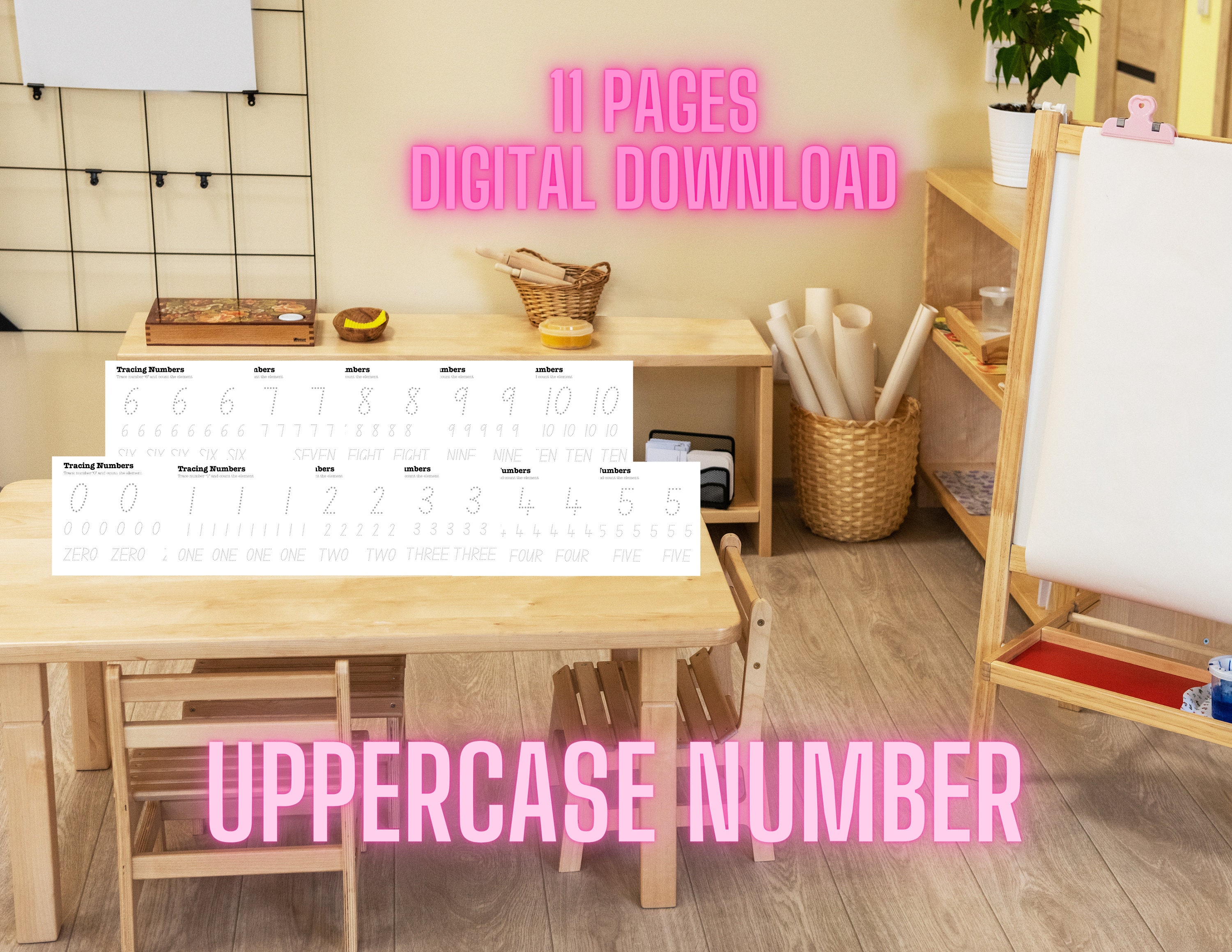 Number Tracing Page BUNDLE! Handwriting, Homeschool, Kindergarten ...