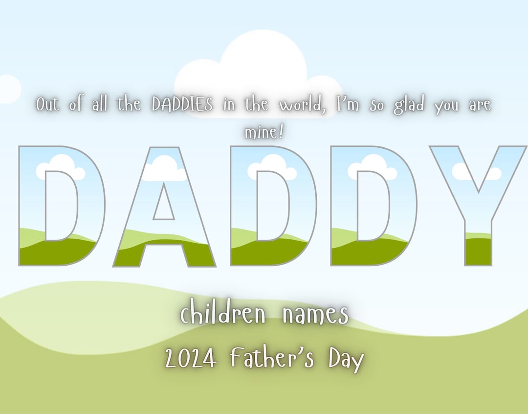 Daddy Editable Design, Daddy Template, Use in Canva - Etsy