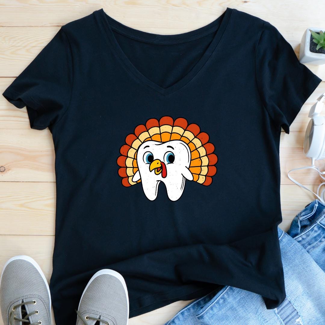 Funny Tooth Turkey PNG: Thanksgiving Dental Design (digital) - Etsy