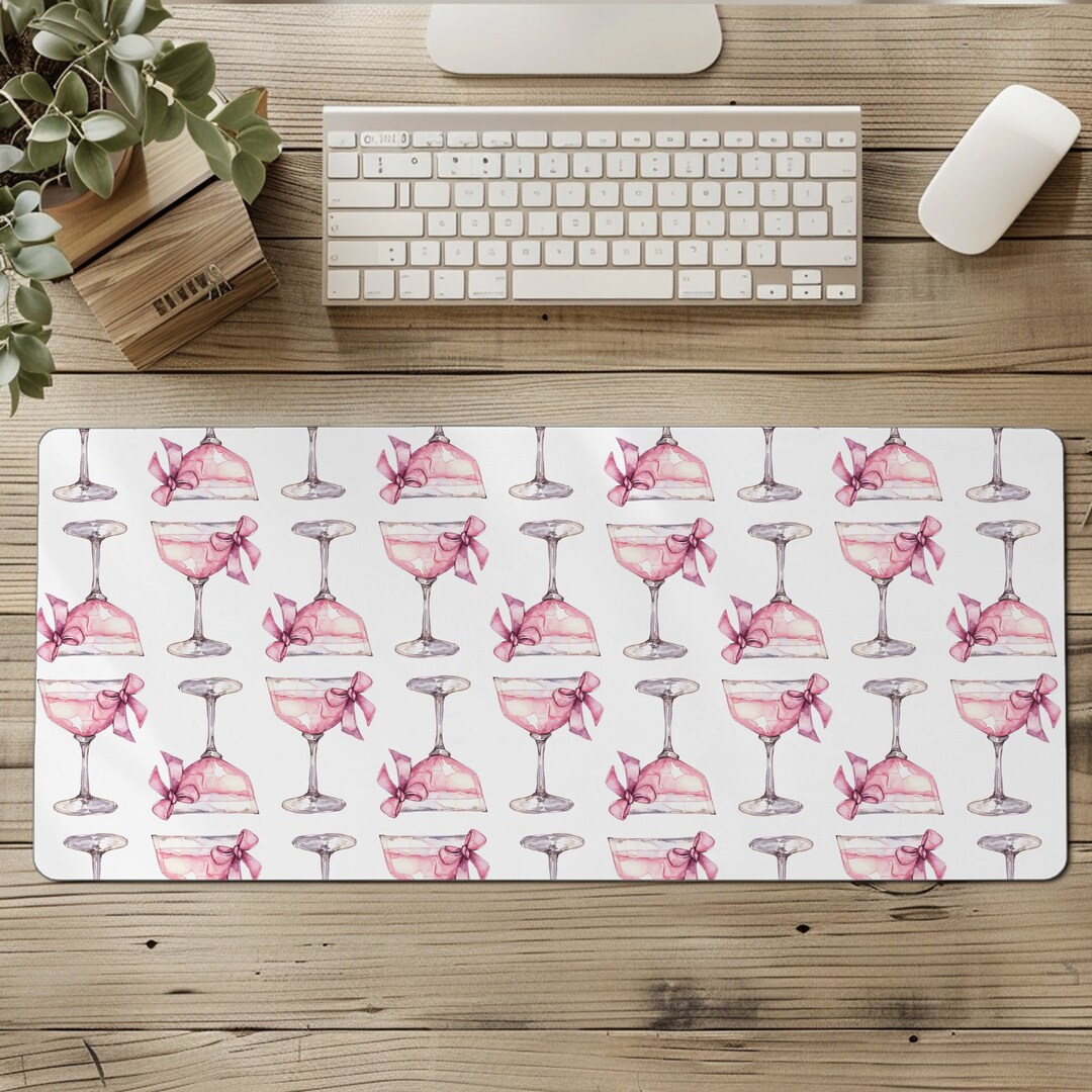 Cocktail Coquette Desk Mat, Cute Desk Mat, Desk Mat Aesthetic, Cute ...